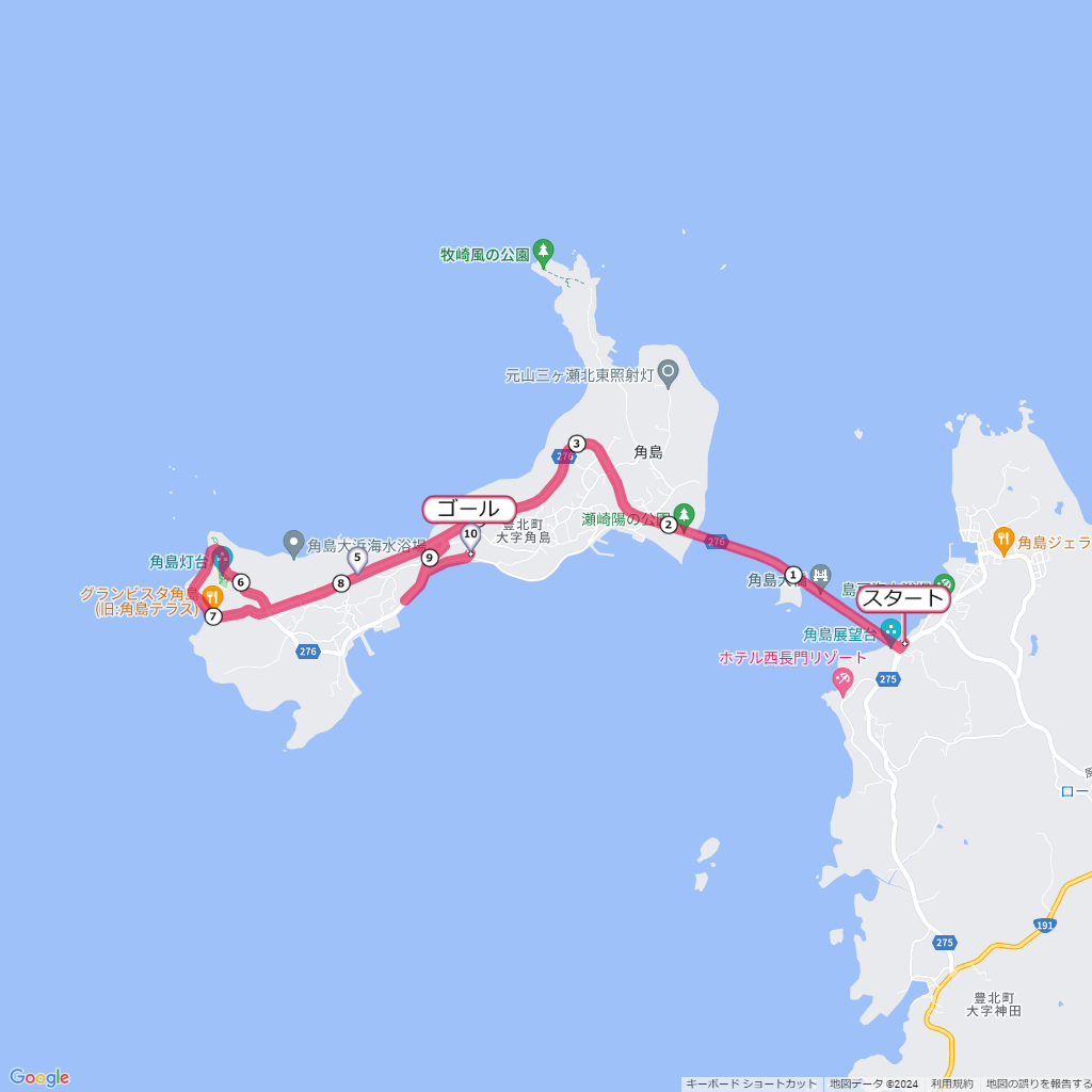つのしまマラソンコース地図 | 高低差・ペース